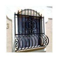 China Big Belly Wrought Iron Window Balcony Galvanized Ornamental Iron Window Guards for sale