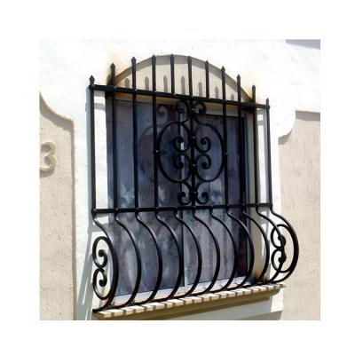 China Big Belly Wrought Iron Window Balcony Galvanized Ornamental Iron Window Guards for sale