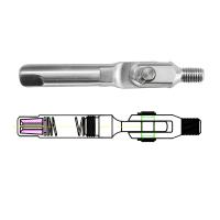 China 304 316 Stainless Steel Adjustable Swageless Cable Receiver Terminal Fitting With Jaw For Steel Post Cable Railing for sale