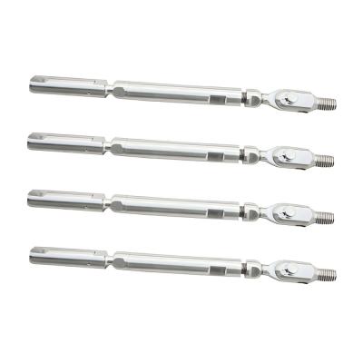 China 304 316 Stainless Steel Adjustable Cable Swageless Tie Tensioner With Jaw For Cable Railings for sale