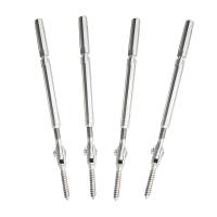 China 304 316 Stainless Steel Adjustable Wire Swageless Tie Tensioner With Jaw For Wood Post Cable Railing for sale