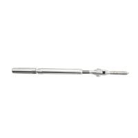 China 304 316 Stainless Steel Adjustable Wire Swageless Tie Tensioner With Jaw For Wood Post Cable Railing for sale
