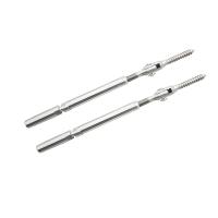 China 304 316 Stainless Steel Adjustable Wire Swageless Tie Tensioner With Jaw For Wood Post Cable Railing for sale