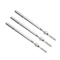 China 304 316 Stainless Steel Adjustable Wire Swageless Tie Tensioner With Jaw For Wood Post Cable Railing for sale
