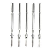 China 304 316 Stainless Steel Adjustable Wire Swageless Tie Tensioner With Jaw For Wood Post Cable Railing for sale