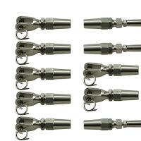 China Stainless Steel Wire Rope Railing Cable Fitting Fence Rop Tensioner Kits for sale