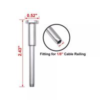 China Stainless Steel Swage Stud End Fitting Swage Tensioner Receiver Cable Railing Fitting Railing Cable Railings for sale