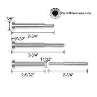 China Stainless Steel Swage Stud End Fitting Swage Tensioner Receiver Cable Railing Fitting Railing Cable Railings for sale