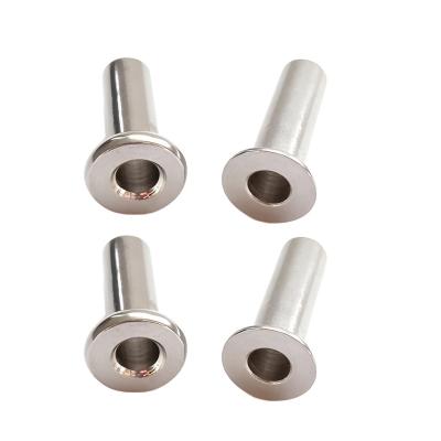 China Straight Protective Sleeve 316 Stainless Steel Cable Railing Fitting Kits For 1/8