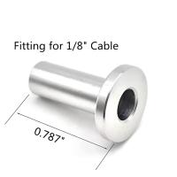 China Straight Protective Sleeve 316 Stainless Steel Cable Railing Fitting Kits For 1/8