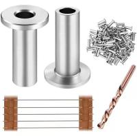 China Straight Protective Sleeve 316 Stainless Steel Cable Railing Fitting Kits For 1/8