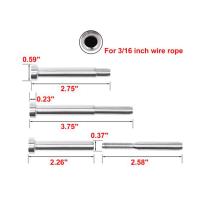 China 316 Stainless Steel Cable Tensioner Terminal Fitting Kits With Cap For Cable Railing for sale