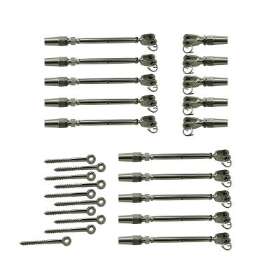 China Courtyard Cable Railing Hardware Tensioner Wire Rope Fence Fitting for sale
