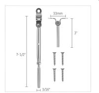 China SS Cable Railing Hardware Kits Wire Fence Balustrade Cable Tensioner Sets for sale