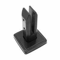 China Frameless Cable Railing Hardware Black Square Swimming Pool Spigot Stainless Steel for sale
