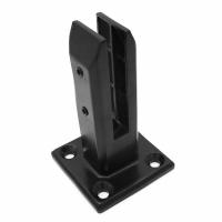 China Frameless Cable Railing Hardware Black Square Swimming Pool Spigot Stainless Steel for sale