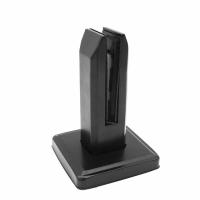 China Frameless Cable Railing Hardware Black Square Swimming Pool Spigot Stainless Steel for sale