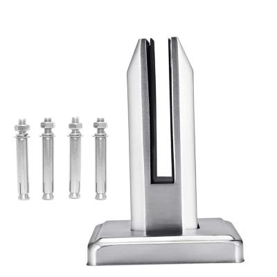 China Frameless Glass Railing Spigots Stainless Steel Square Swimming Pool Spigot for sale