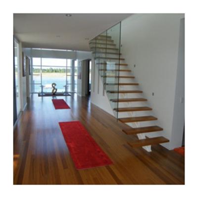 China Department wood gusset plate stair central keel center beam wood tread straight stair for sale