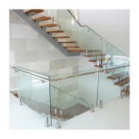 China 2023 indoor solid wood staircase designs mono beam wood treads straight stairs for sale