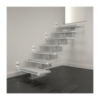 China Modular glass stairs suppliers mono beam natural straight glass panels staircase for sale