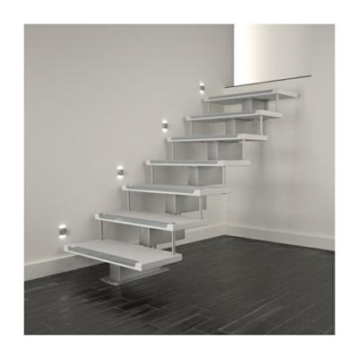 China Modular glass stairs suppliers mono beam natural straight glass panels staircase for sale