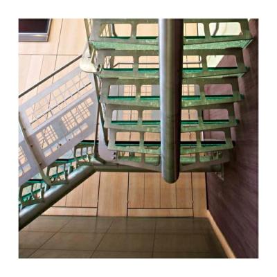 China Glass stairs grill design single keel modern house glass staircase for sale