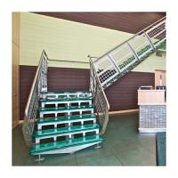 China Glass stairs grill design single keel modern house glass staircase for sale