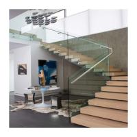 China Factory seller commerical oak wood stairs one beam cheap solid wood stairway straight for sale