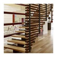 China Townhouse wood construction kit one beam prefab metal wood straight stairs for sale