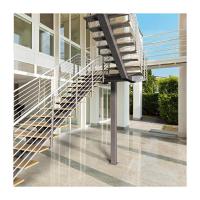 China Factory direct supply carbon steel timber stairs mono beam wood read straight stairway for sale