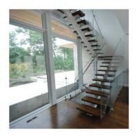 China General direct sales modern wood stair design central keel oak wood straight staircase for sale
