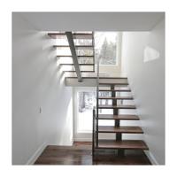 China General direct sales modern wood stair design central keel oak wood straight staircase for sale