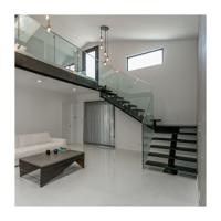 China Foshan factory solid wood stairs supplier central keel wood ladder for straight stairway for sale