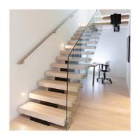 China Department modern home steel-wood stairs single keel straight flight staircase definition for sale