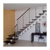 China Department modern home steel-wood stairs single keel straight flight staircase definition for sale