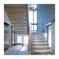 China Factory direct practical wood stair accessories central stringer wooden staircase straight stairs for sale