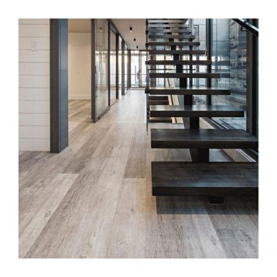 China Villa wood handrails for stairs mono stringer straight solid wood stairway for sale