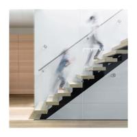 China Manufacturer wood staircases single stringer interior wooden straight stairway price for sale
