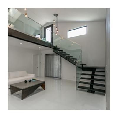 China China factory wooden house prefab mono beam steel wood Straight stairway for sale
