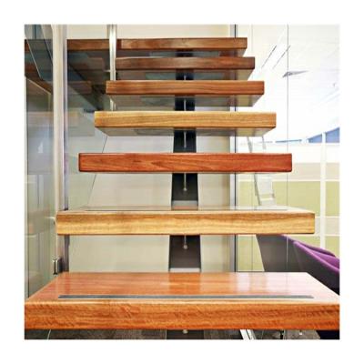 China WilliamArchi stairs wooden steps design single keel straight cantilever wood stairway for sale