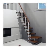 China China manufacturer solid wood treads stairs single stringer wooden step straight staircase for sale