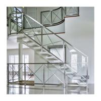 China China factory steel wood stair one beam straight stairs definition for sale