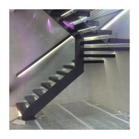 China Factory sale wood step ladders one beam straight stairway with wood steps for sale