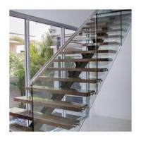 China Factory sale wood step ladders one beam straight stairway with wood steps for sale