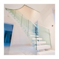 China Department iron wood stairs central stringer indoor wood straight staircase for sale