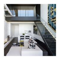 China New design straight stairs l shape interior steel wood stairs for sale