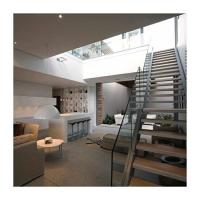 China New design straight stairs l shape interior steel wood stairs for sale