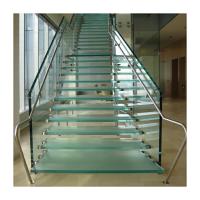 China Minecraft the staircase glass stair railing cost house space saving straight staircase for sale