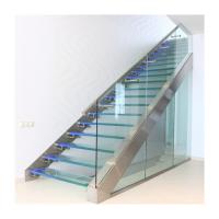 China Minecraft the staircase glass stair railing cost house space saving straight staircase for sale